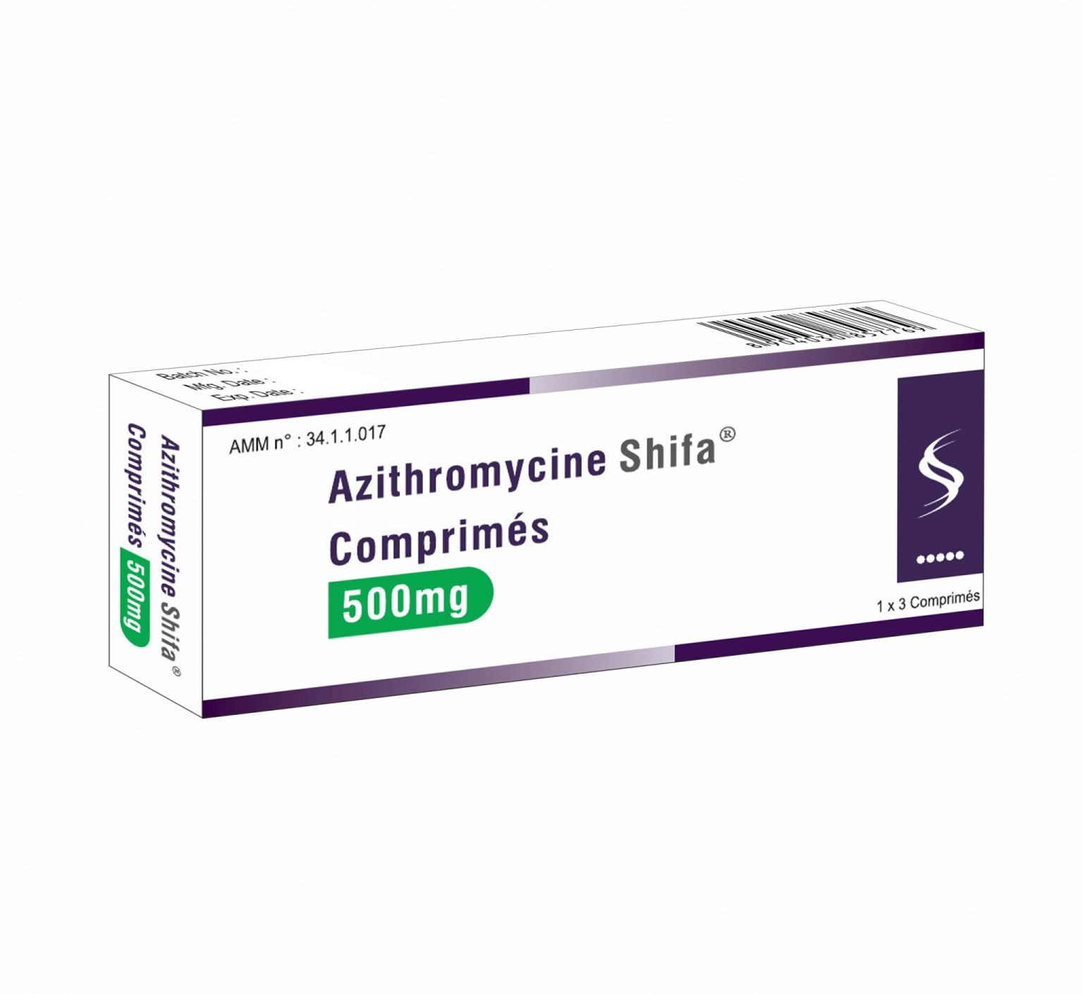 Azithromycine 500mg Comprimé 1x3 - Najmi Pharma